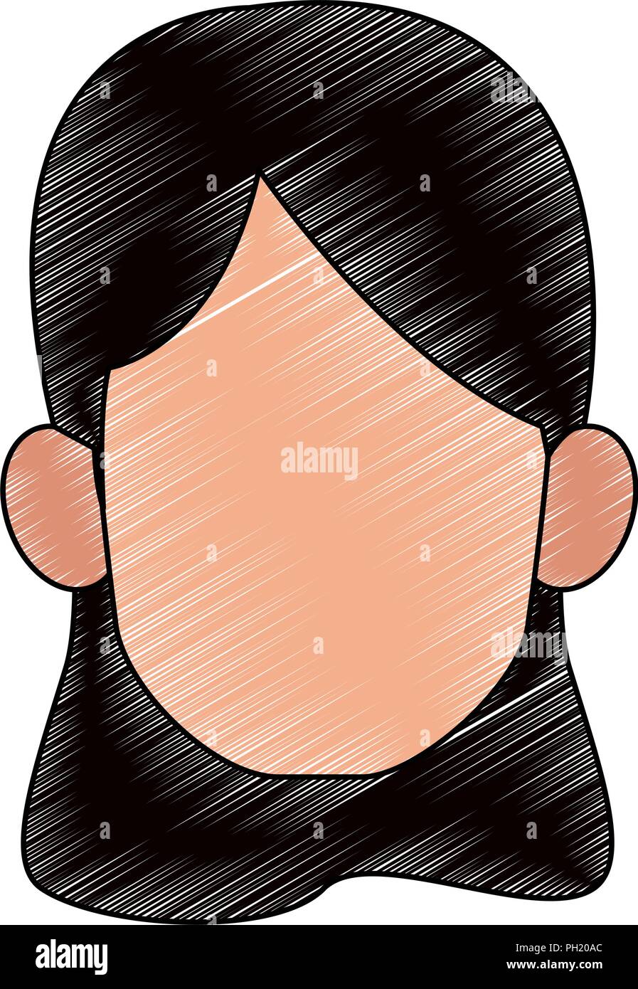 Woman faceless head scribble Stock Vector Image & Art - Alamy