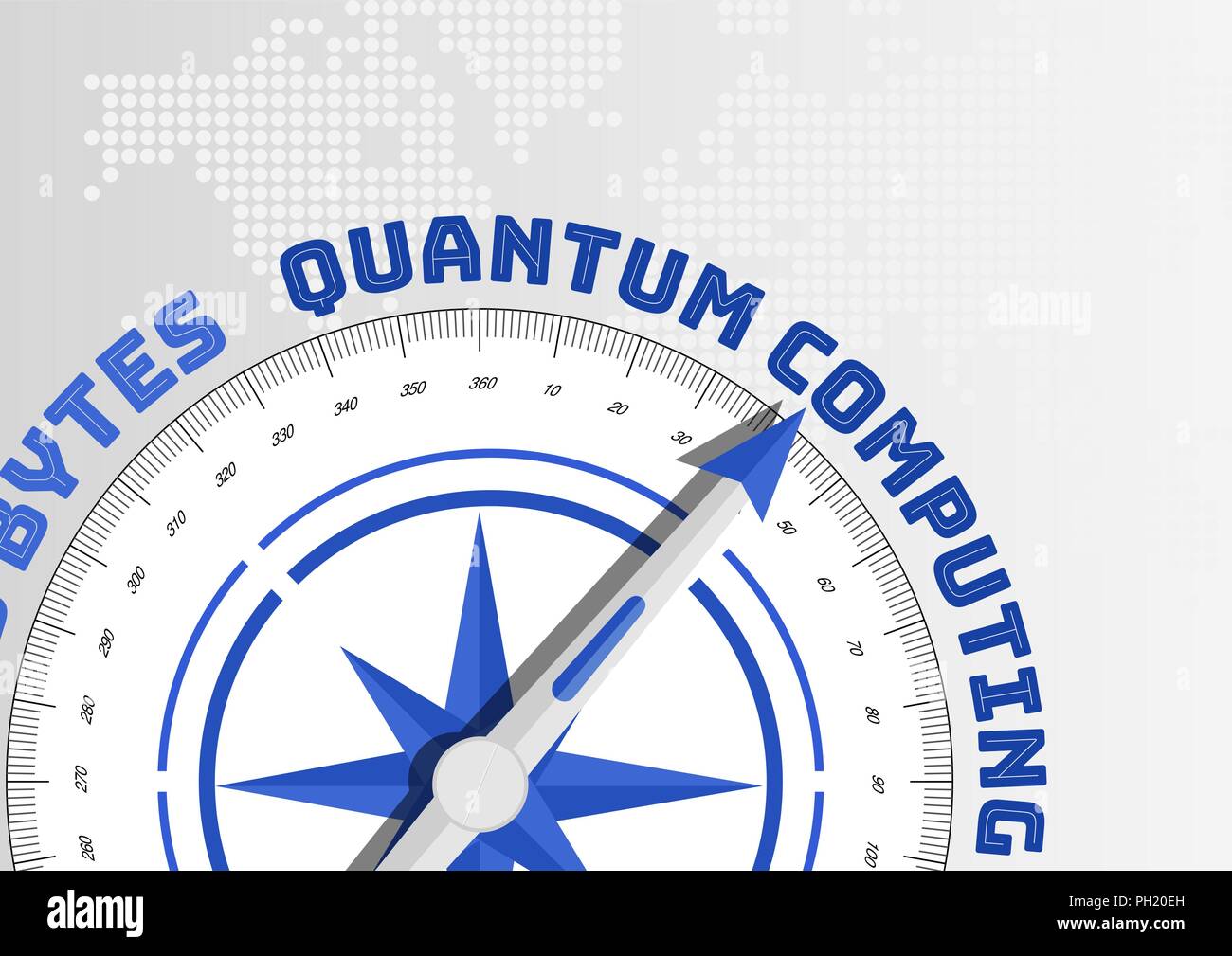 Disruption concept with compass pointing towards text Stock Vector ...