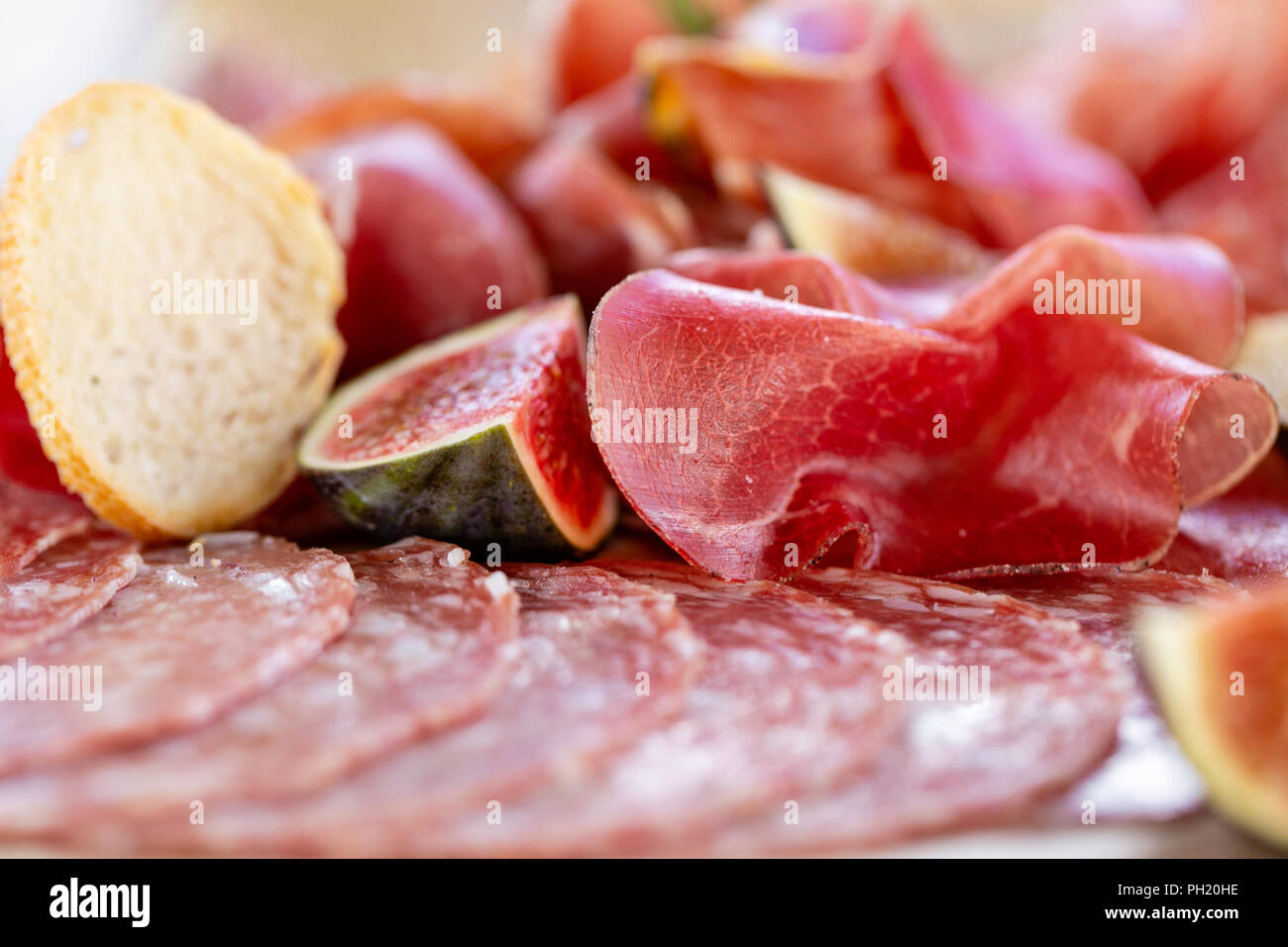 Light Italian snacks. A buffet table at a dinner party. Food tray with ...