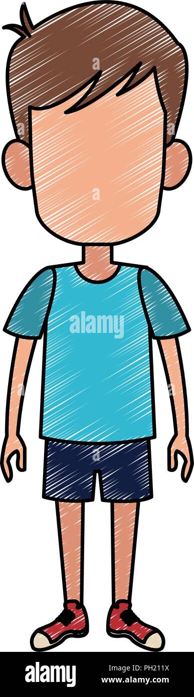 Boy faceless cartoon scribble Stock Vector Image & Art - Alamy