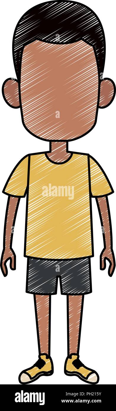 Boy faceless cartoon scribble Stock Vector Image & Art - Alamy