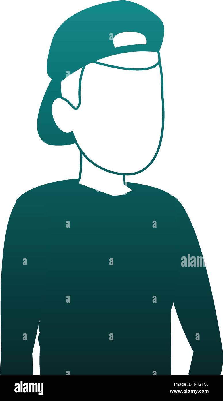 Man faceless head blue lines Stock Vector Image & Art - Alamy