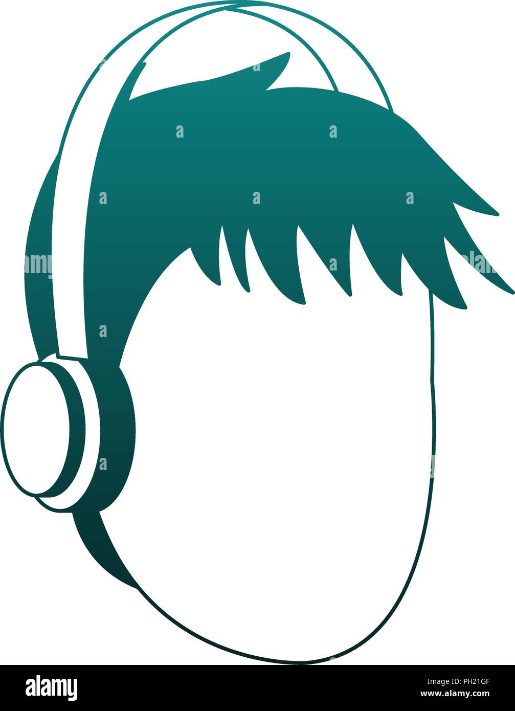Man faceless head blue lines Stock Vector Image & Art - Alamy