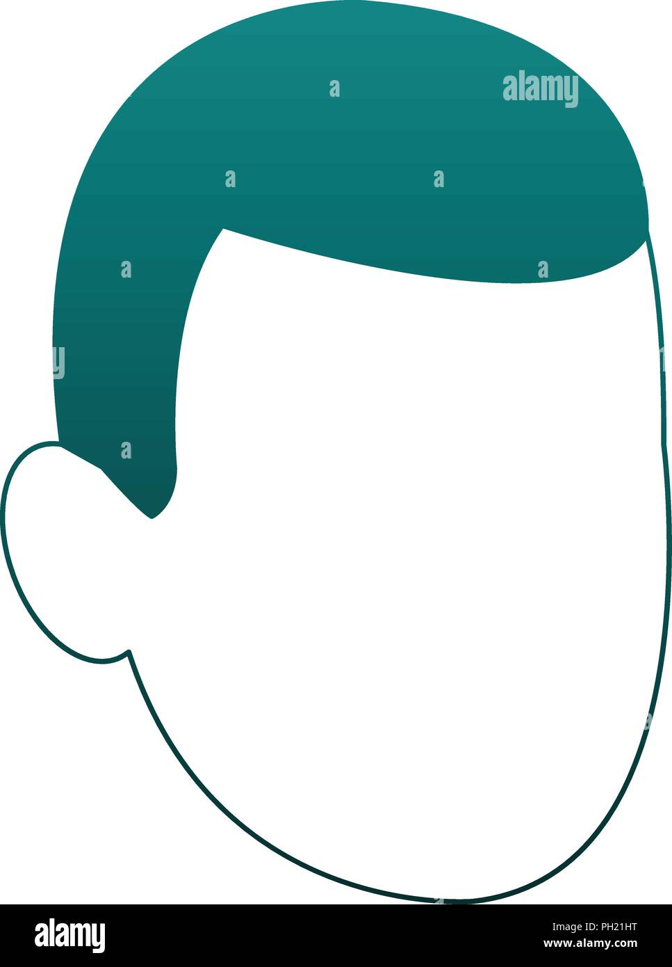 Man faceless head blue lines Stock Vector Image & Art - Alamy