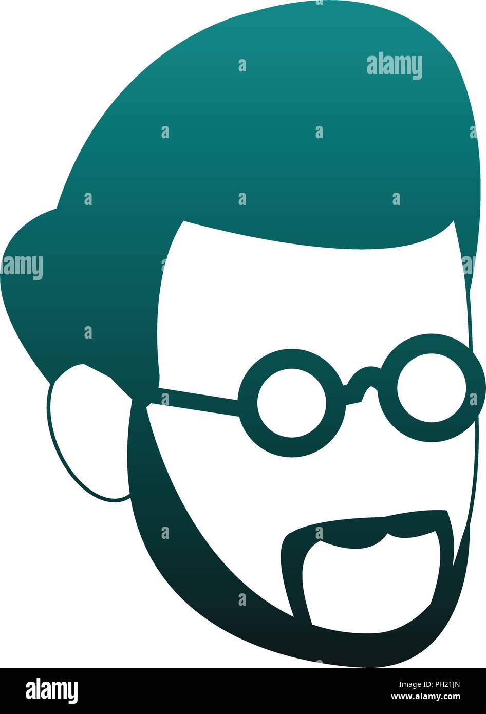 Man faceless head blue lines Stock Vector Image & Art - Alamy
