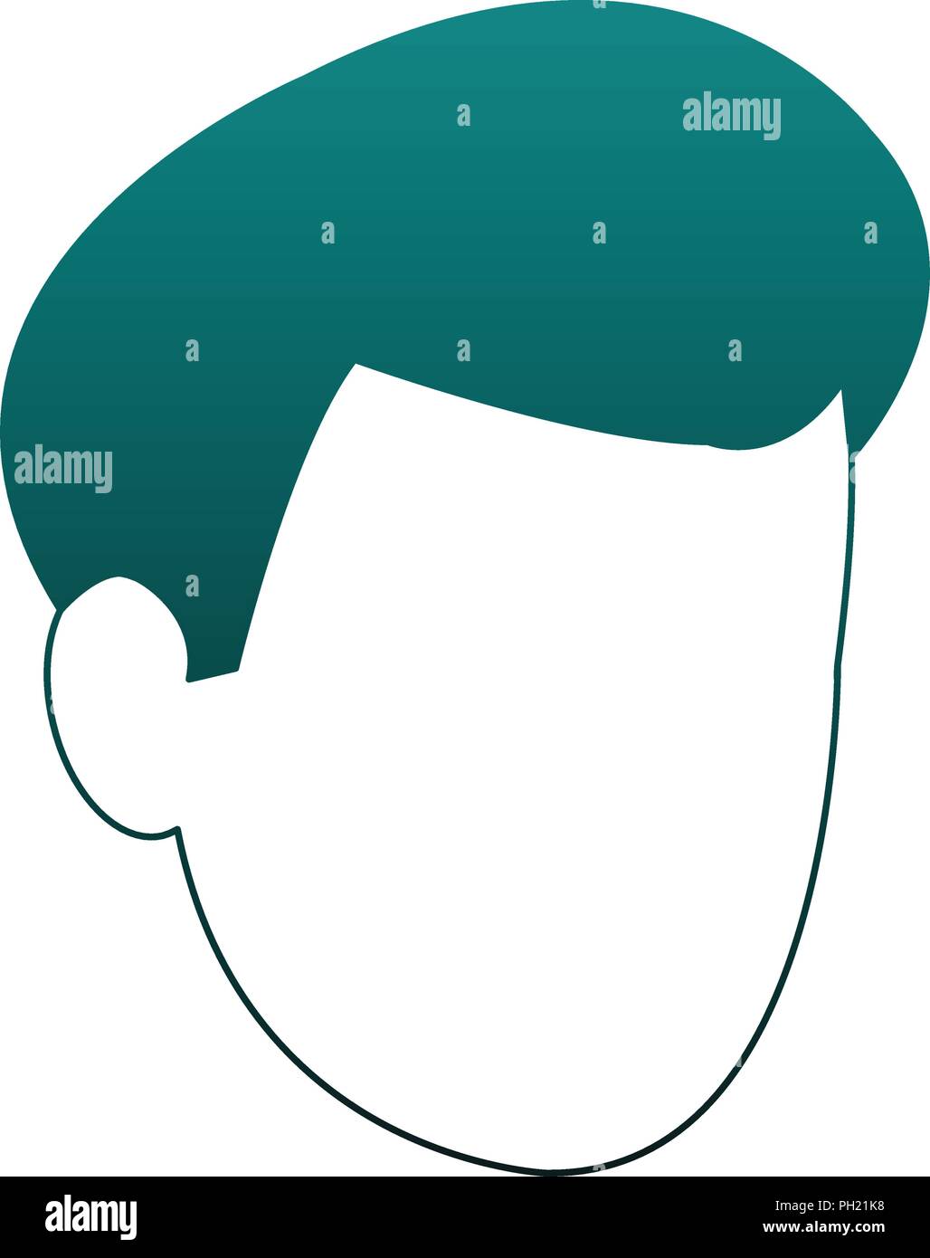 Man faceless head blue lines Stock Vector Image & Art - Alamy