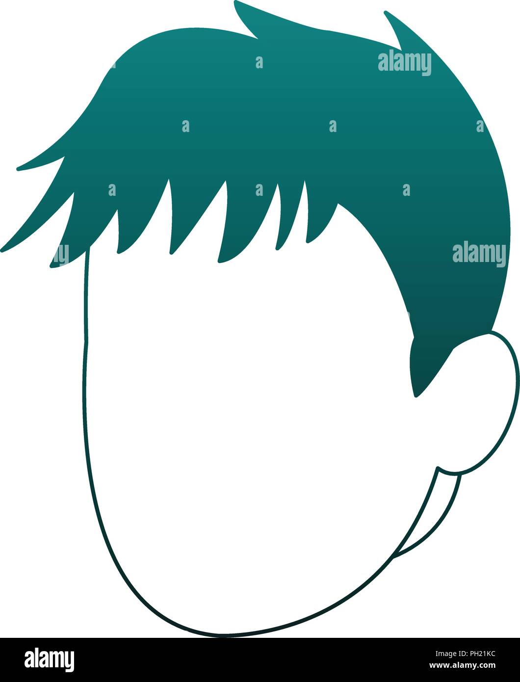 Man faceless head blue lines Stock Vector Image & Art - Alamy