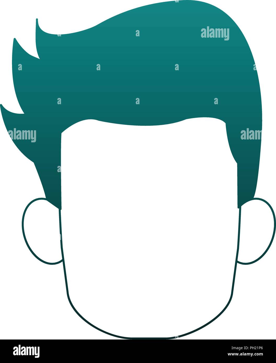 Man faceless head blue lines Stock Vector Image & Art - Alamy