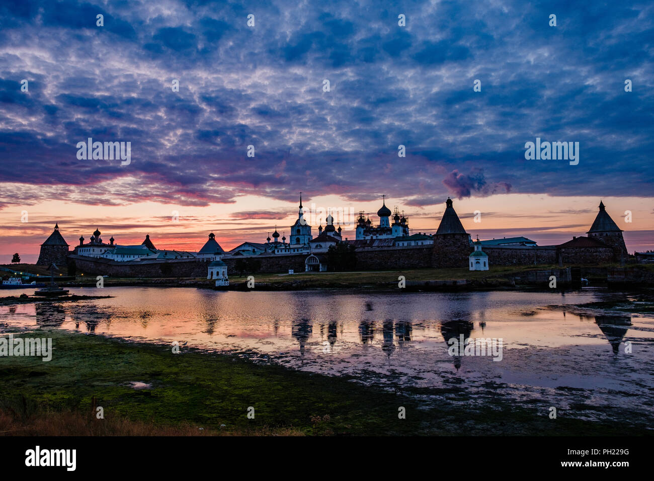 Beautiful russian Solovki Monastery at summer day Stock Photo - Alamy