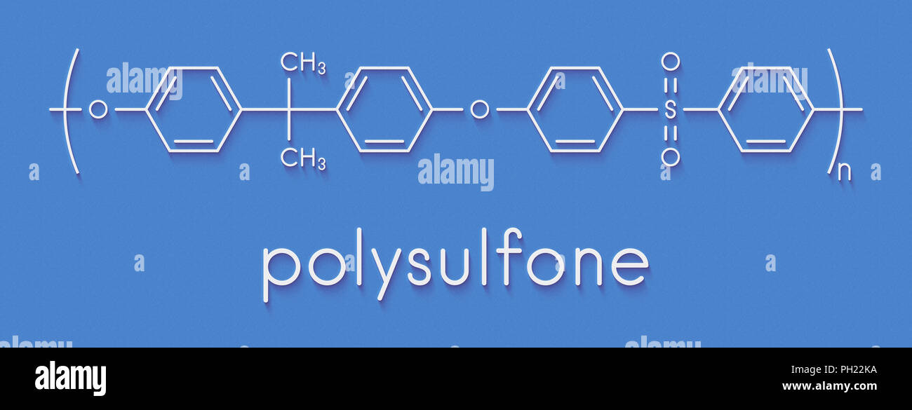 Polysulfone, basic chemical structure. Skeletal formula Stock Photo - Alamy