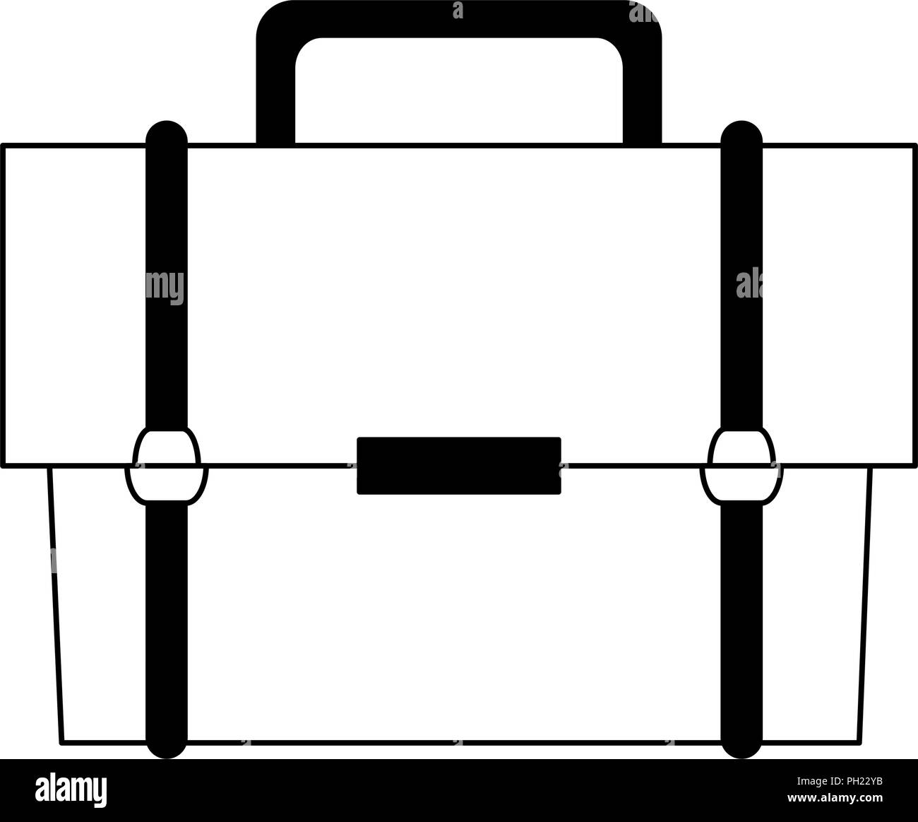 Business briefcase isolated in black and white Stock Vector Image & Art ...