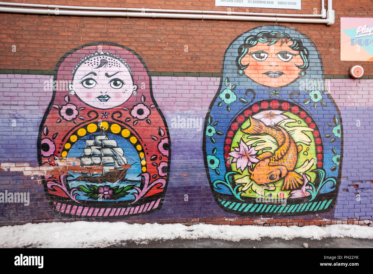 Murals in the Glebe, Ottawa, Canada Stock Photo - Alamy
