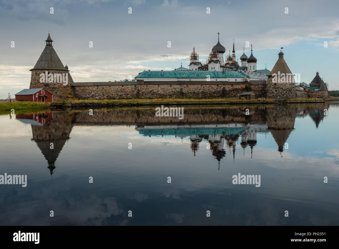 Beautiful russian Solovki Monastery at summer day Stock Photo - Alamy