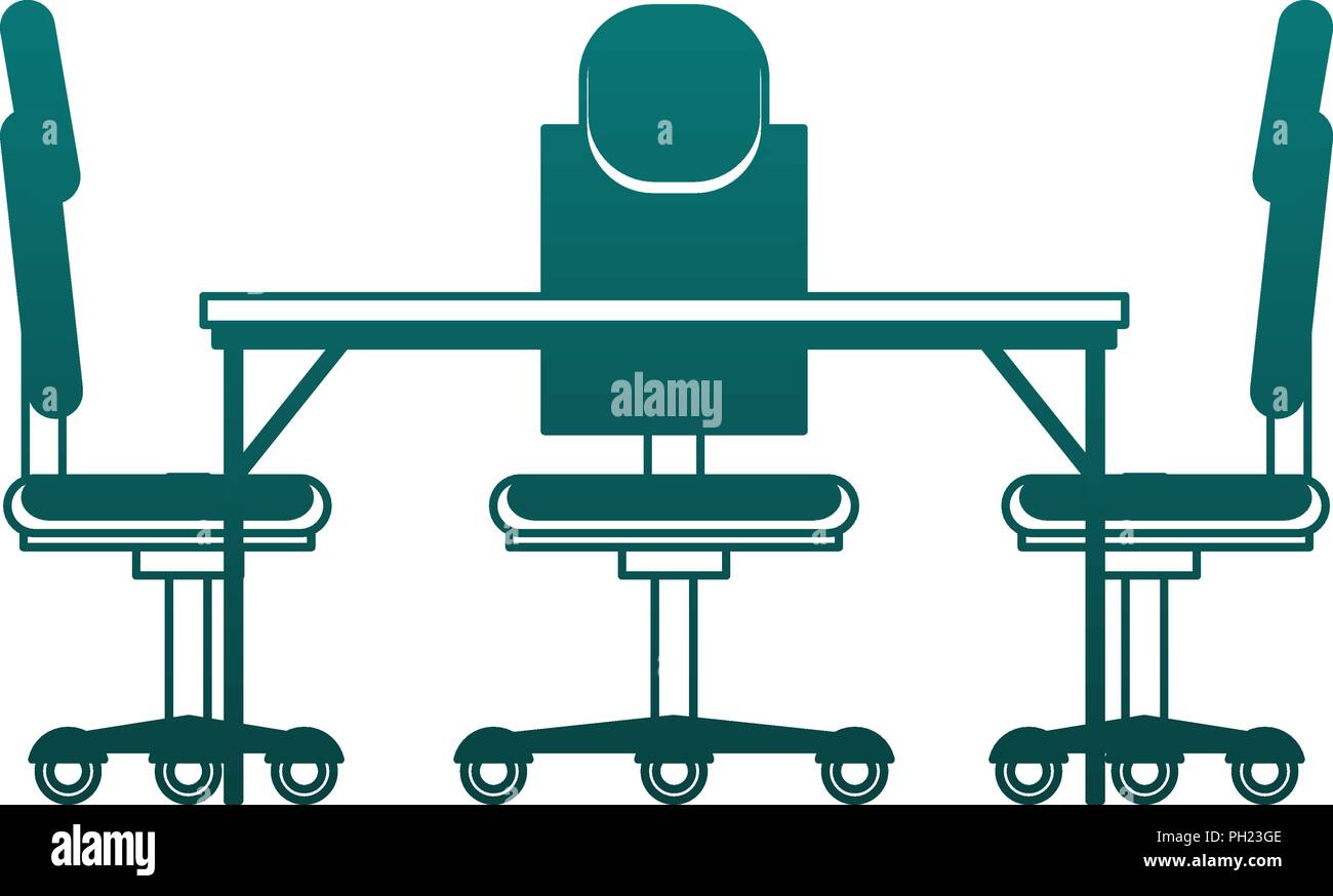 Blue office room view Stock Vector Images - Alamy