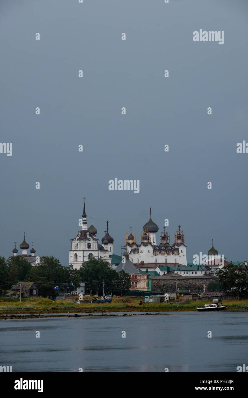 Beautiful russian Solovki Monastery at summer day Stock Photo - Alamy