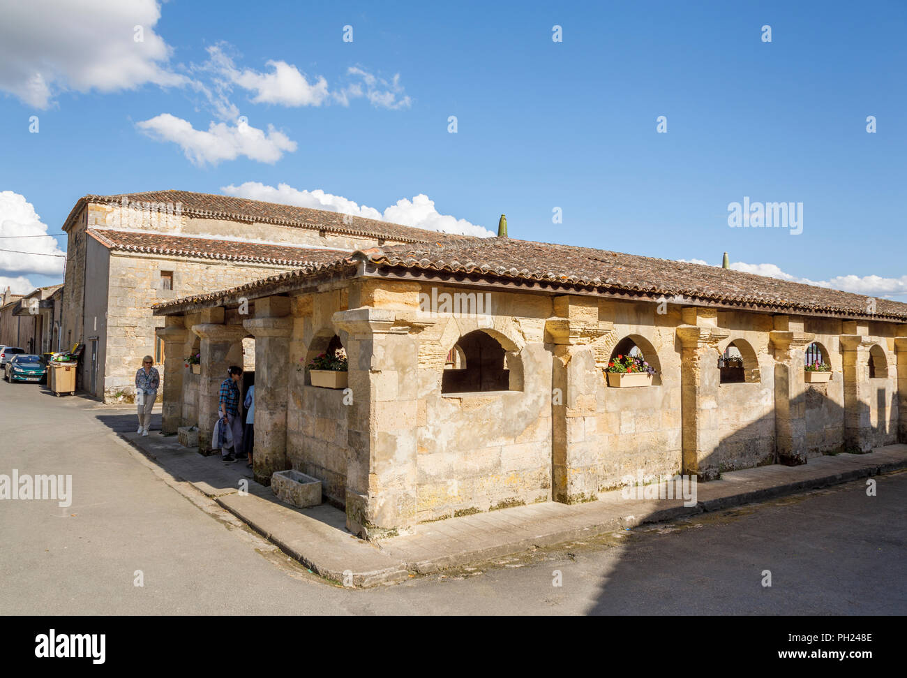 Public bath house in the centre of Bourg, also Bourg-sur-Gironde, a ...