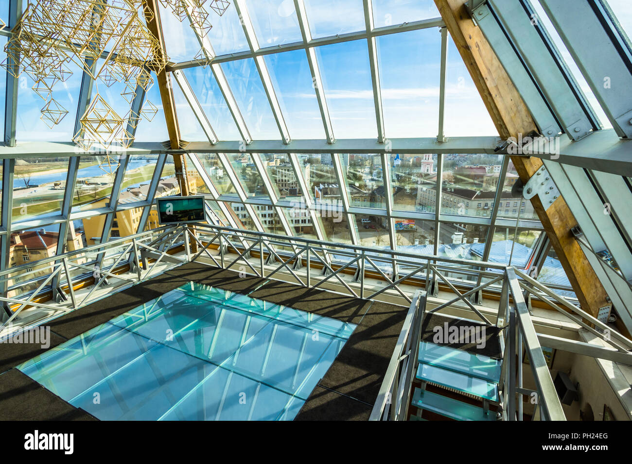 Glass roof on the top of the building Stock Photo - Alamy