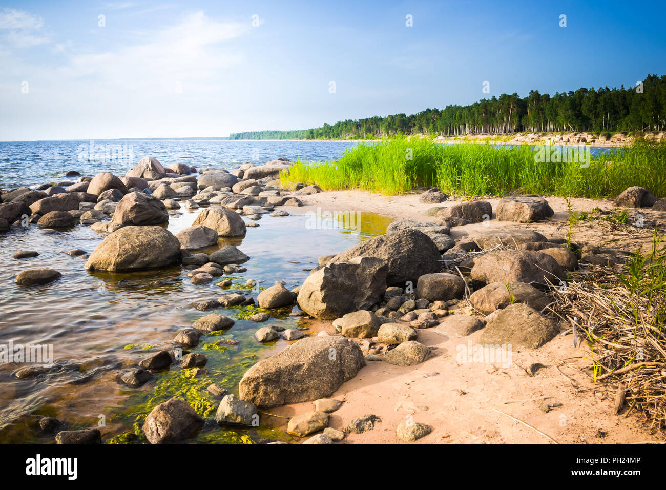 Beach sea rock hi-res stock photography and images - Alamy