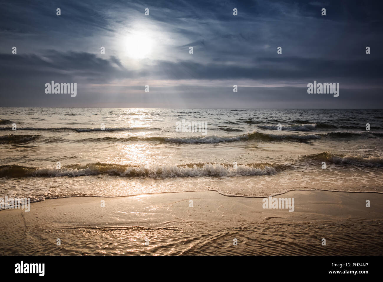 Bright sunset beach in hi-res stock photography and images - Alamy