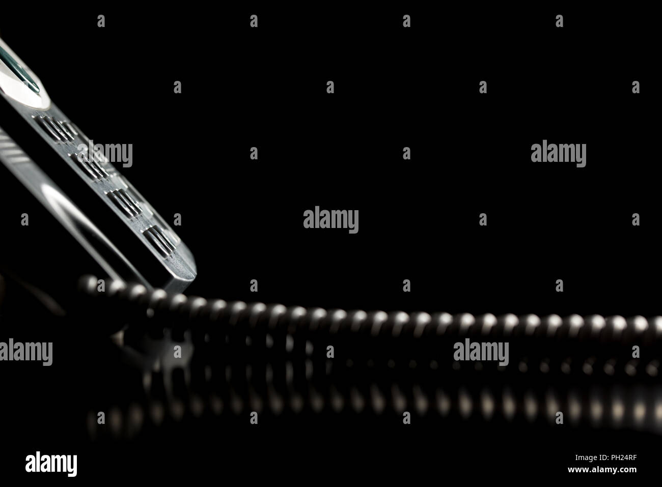 Dial-up buttons on the keypad of a landline telephone instrument over ...