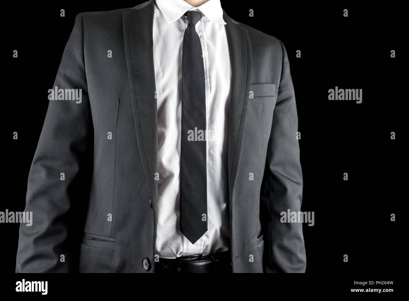 Front view of man in black elegant formalwear Stock Photo - Alamy