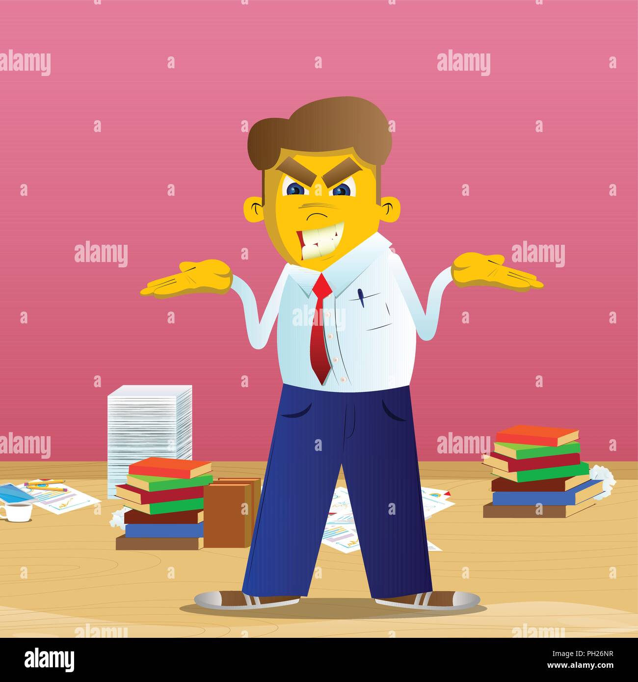 Concept shrug shoulders man Stock Vector Images - Alamy