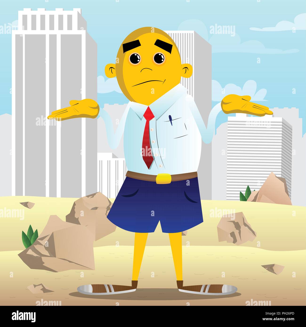 Cartoon shrug hi-res stock photography and images - Alamy