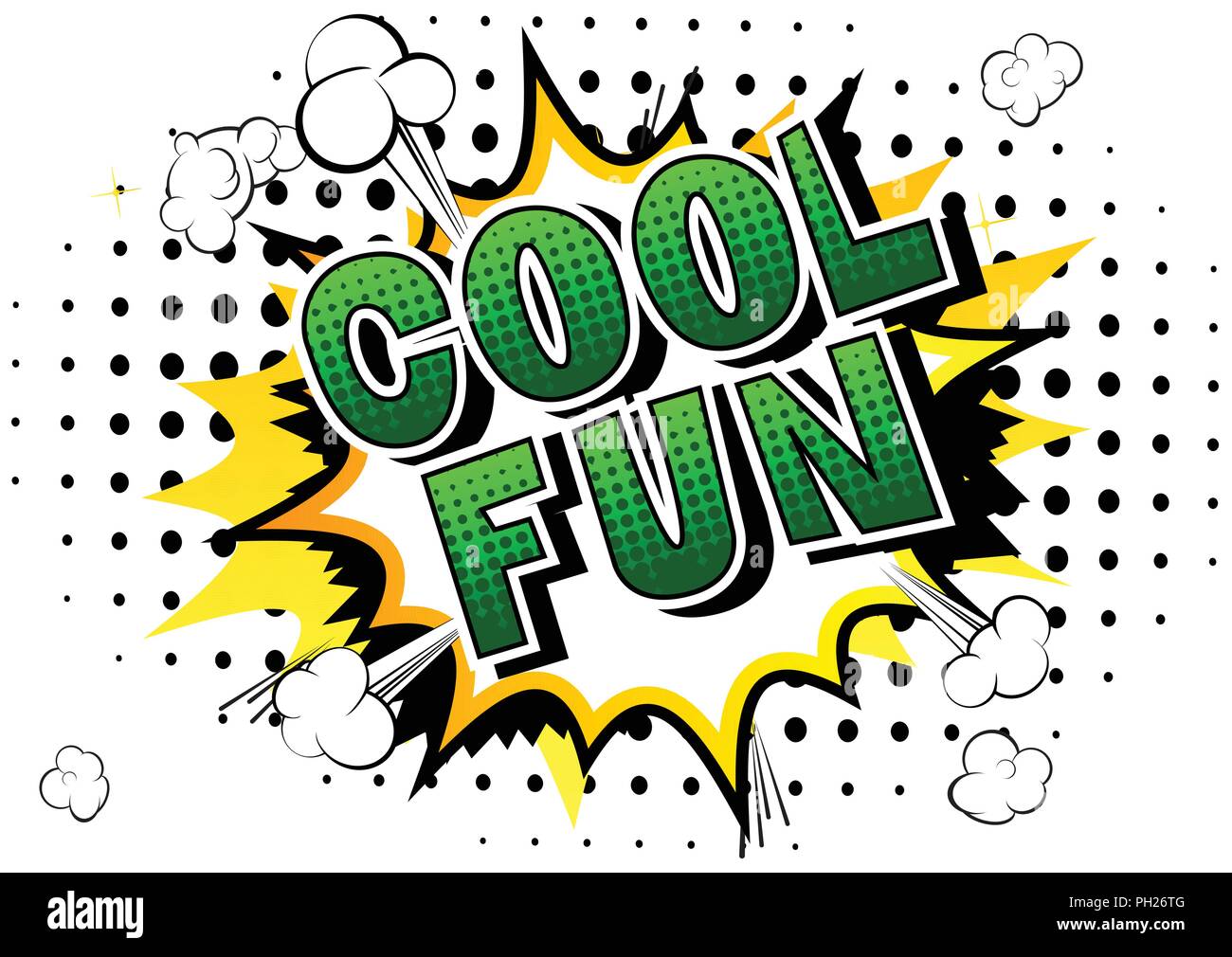 Cool Fun - Comic book style word on abstract background Stock Vector ...