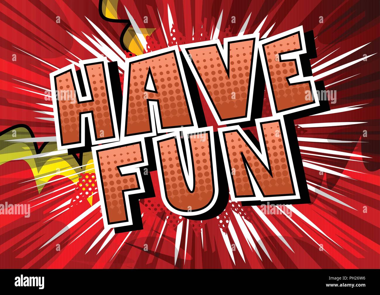 Have Fun - Comic book style word on abstract background Stock Vector ...