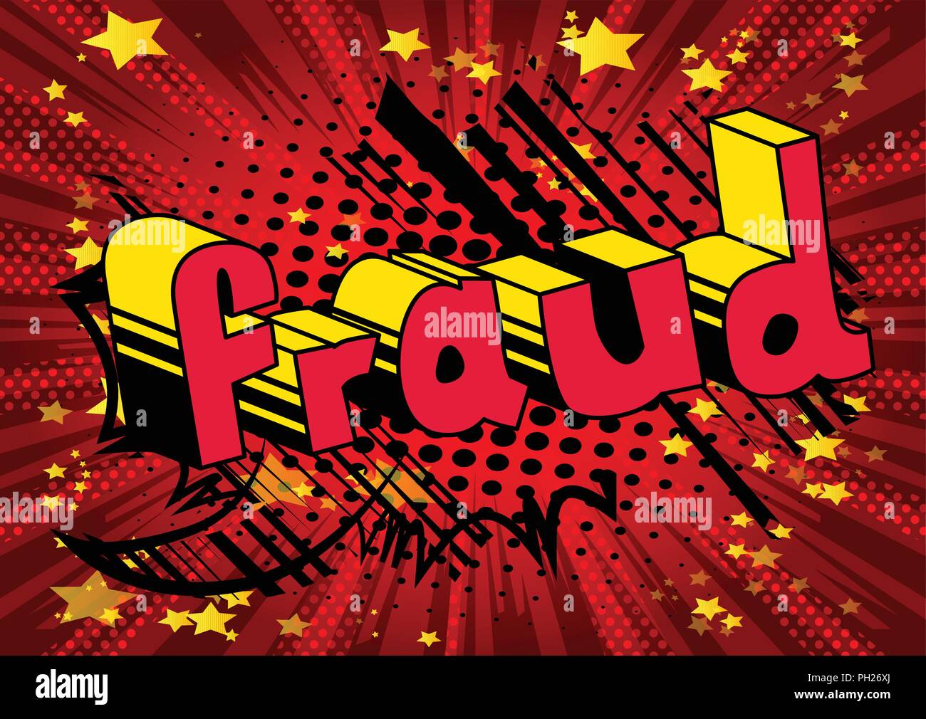 Fraud - Vector illustrated comic book style phrase Stock Vector Image ...