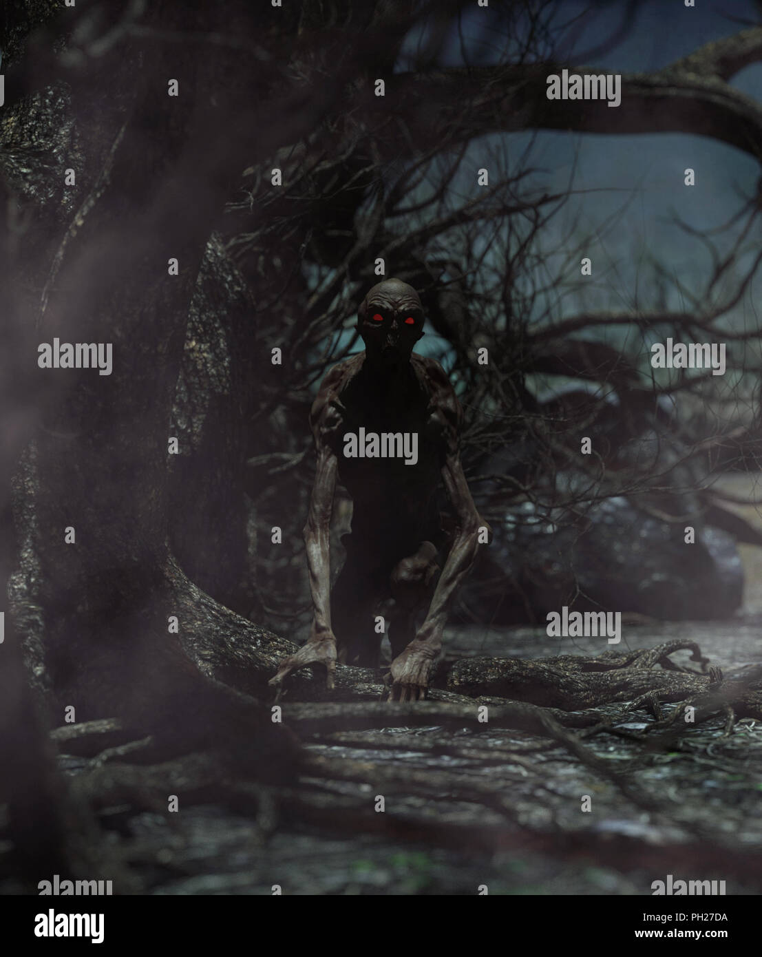 Bogeyman a creature of a nightmare,3d illustration for book ...