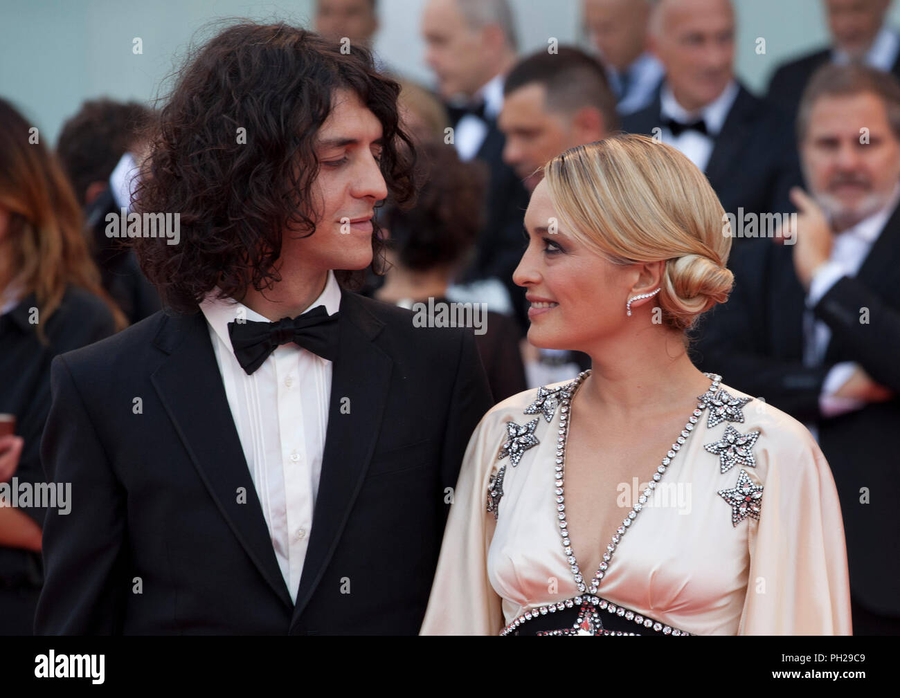 Venice, Italy. 29th Aug 2018. Singer Francesco Motta and Carolina ...