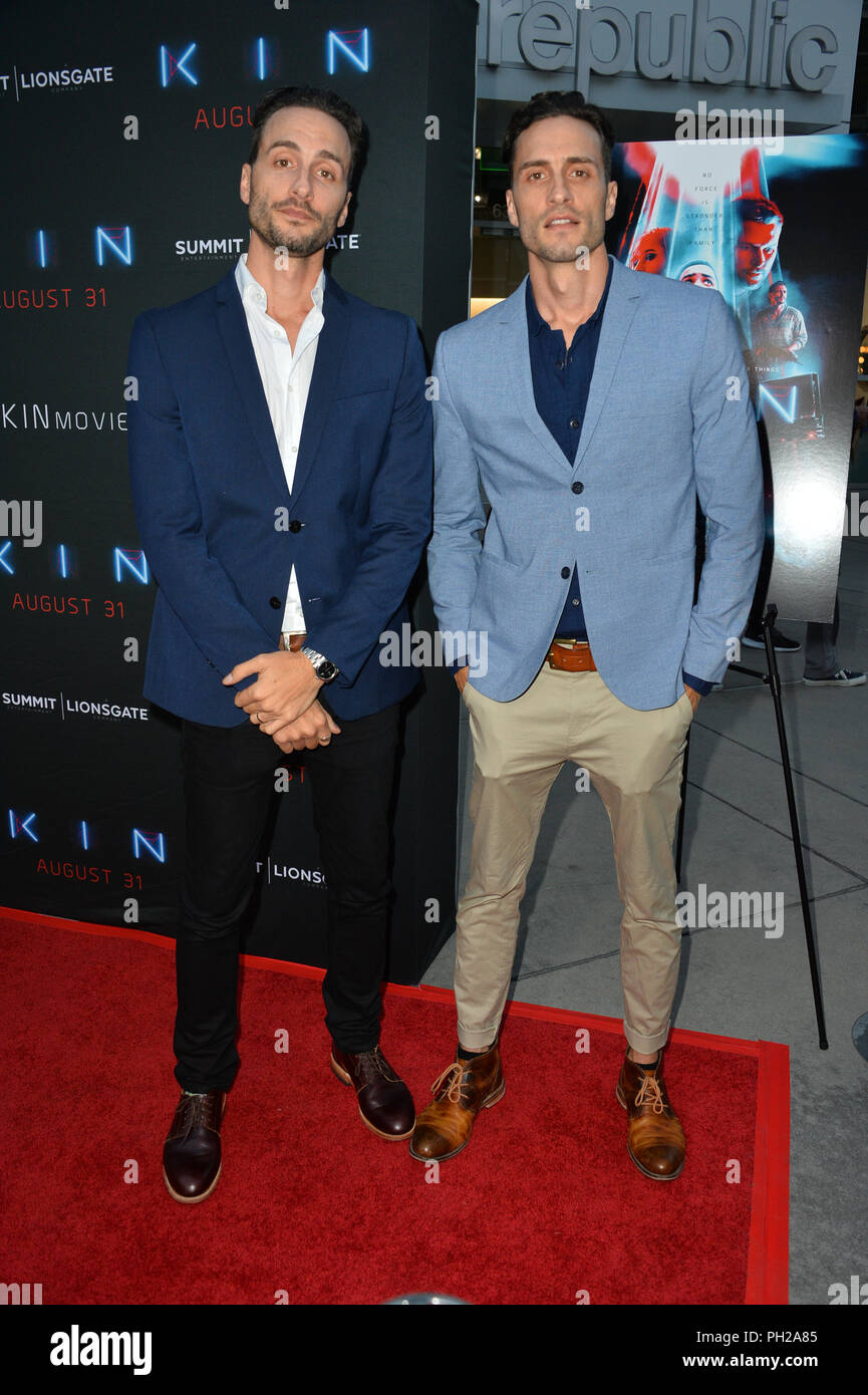 Los Angeles, USA. August 29, 2018: Jonathan Baker & Josh Baker at the ...