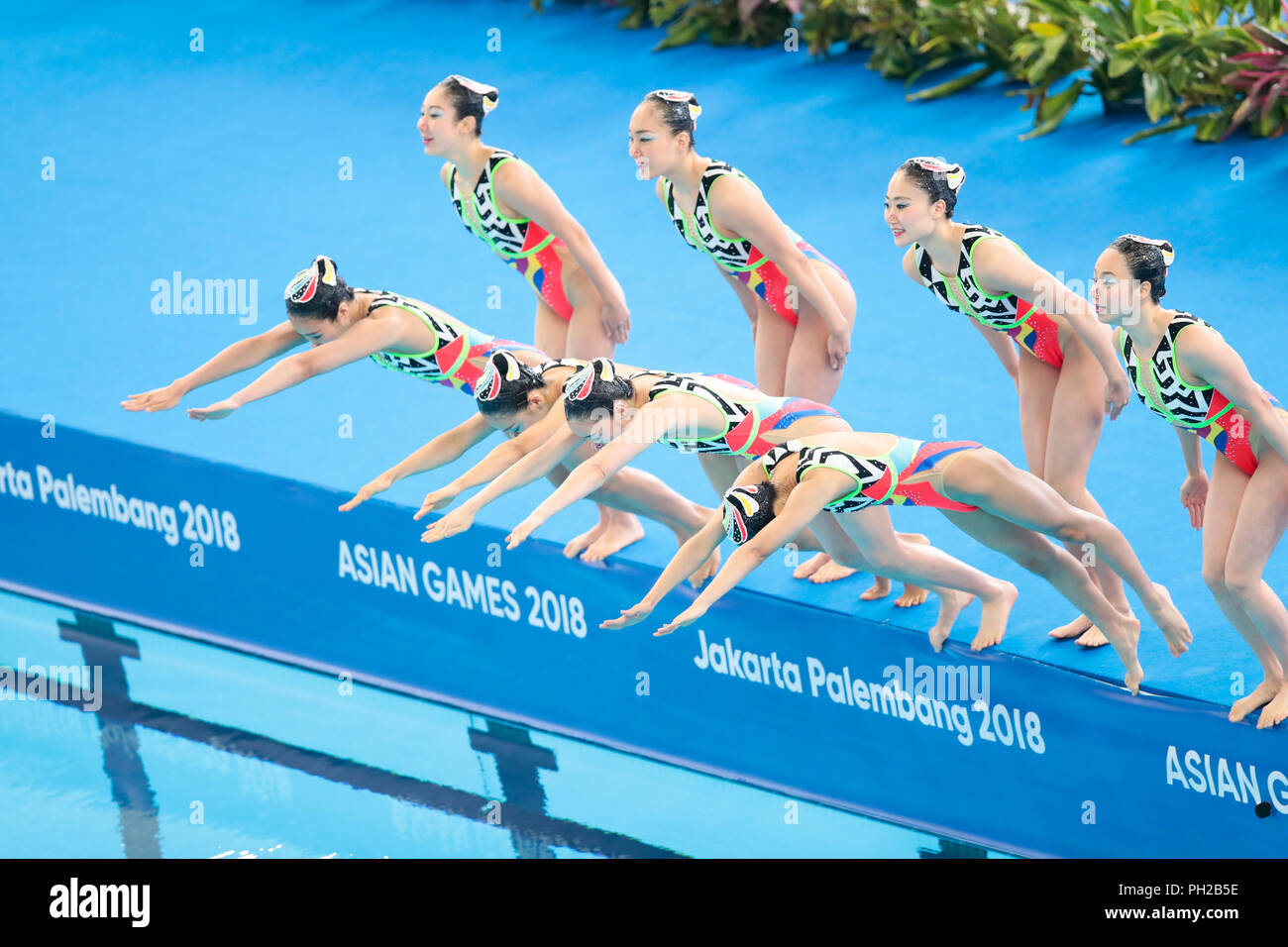 Jakarta, Indonesia. 29th Aug, 2018. Japan team group (JPN) Artistic ...