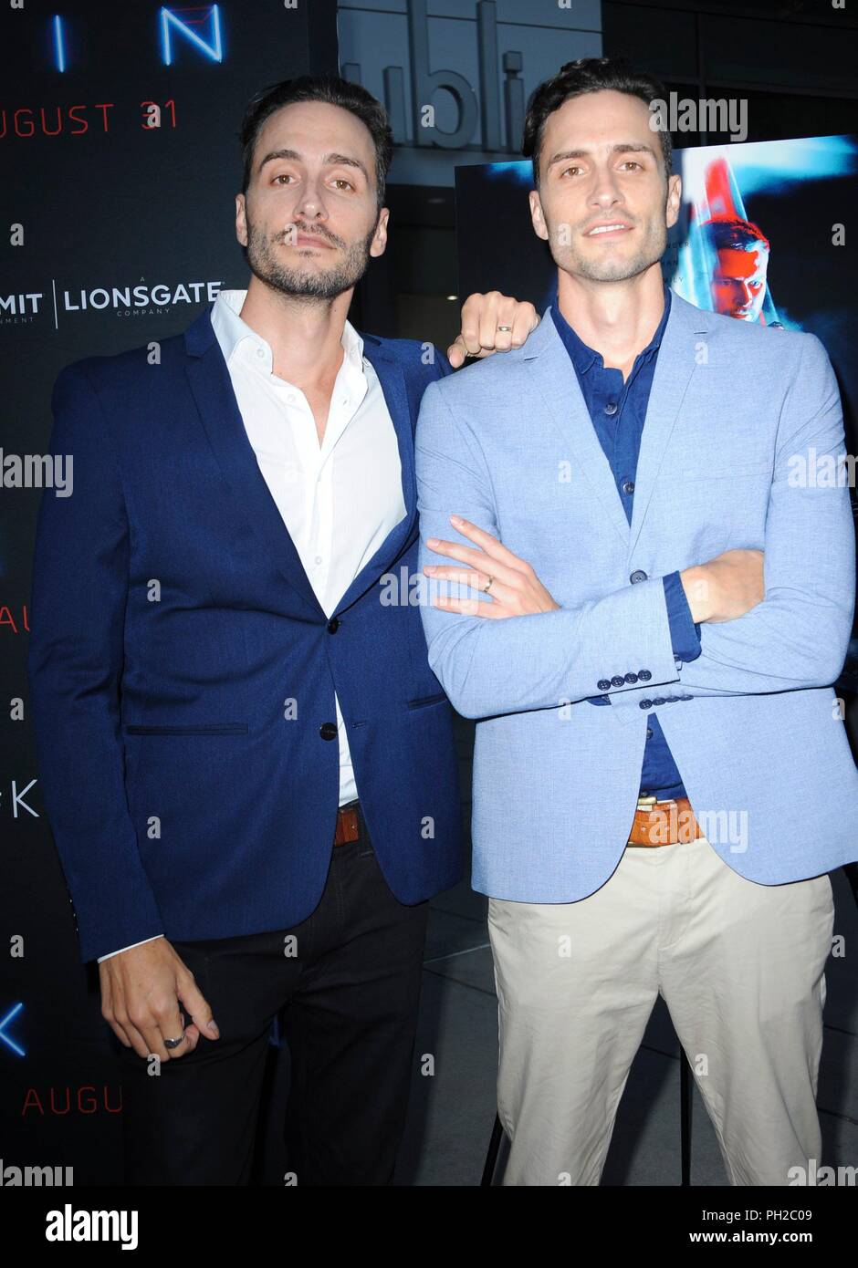 Los Angeles, CA, USA. 29th Aug, 2018. Jonathan Baker, Josh Baker at ...