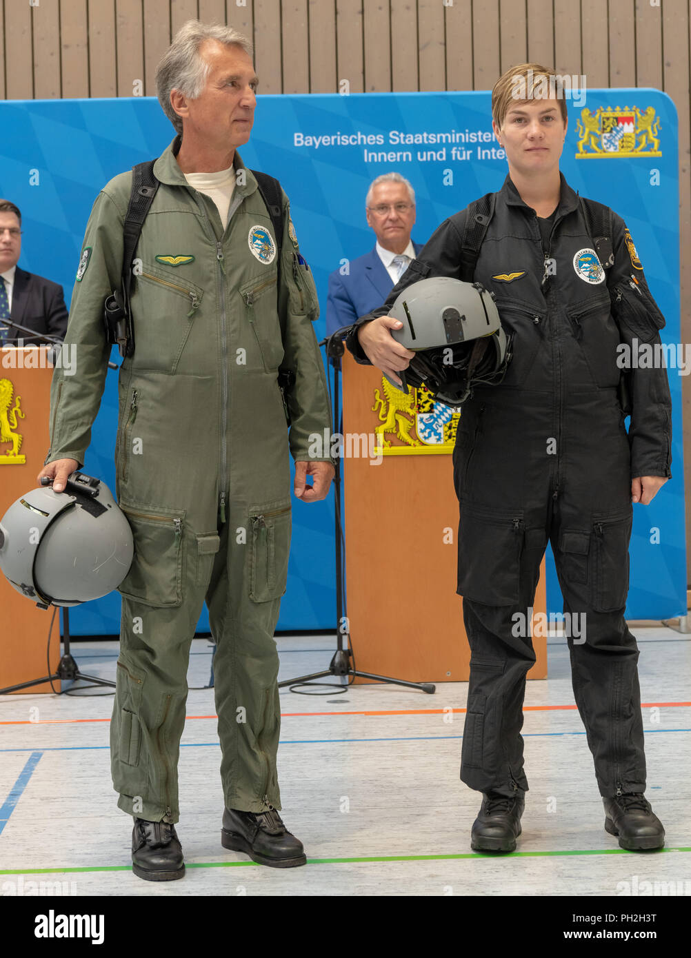 Germany, Munich. 30th Aug, 2018. After the conversion to new uniforms ...