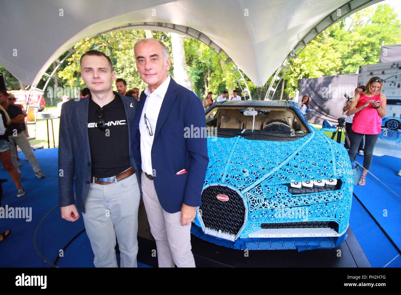 Monza, Italy. 30th August 2018. World premiere of the Bugatti Chiron ...