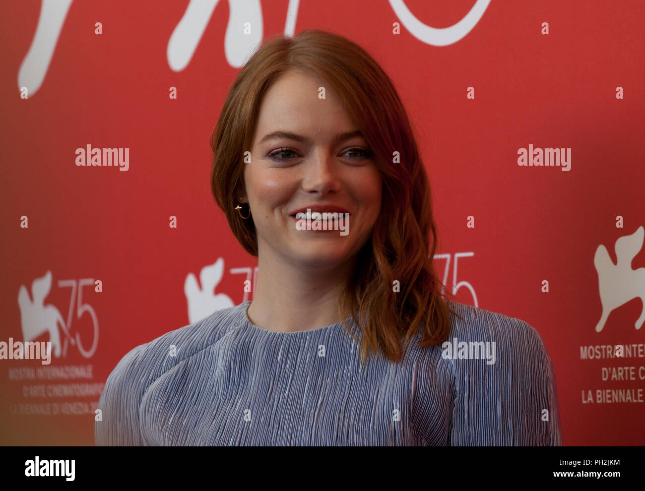 Venice, Italy. 30th August 2018. Emma Stone at the photocall for the ...