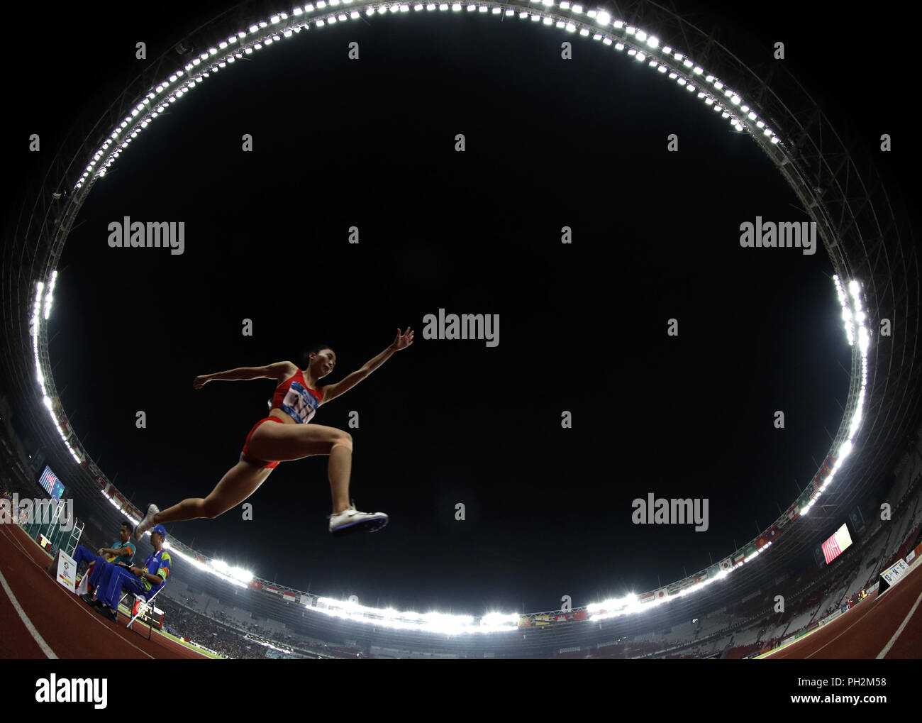 (180830) -- JAKARTA, Aug. 30, 2018 (Xinhua) -- Wang Wupin of China ...