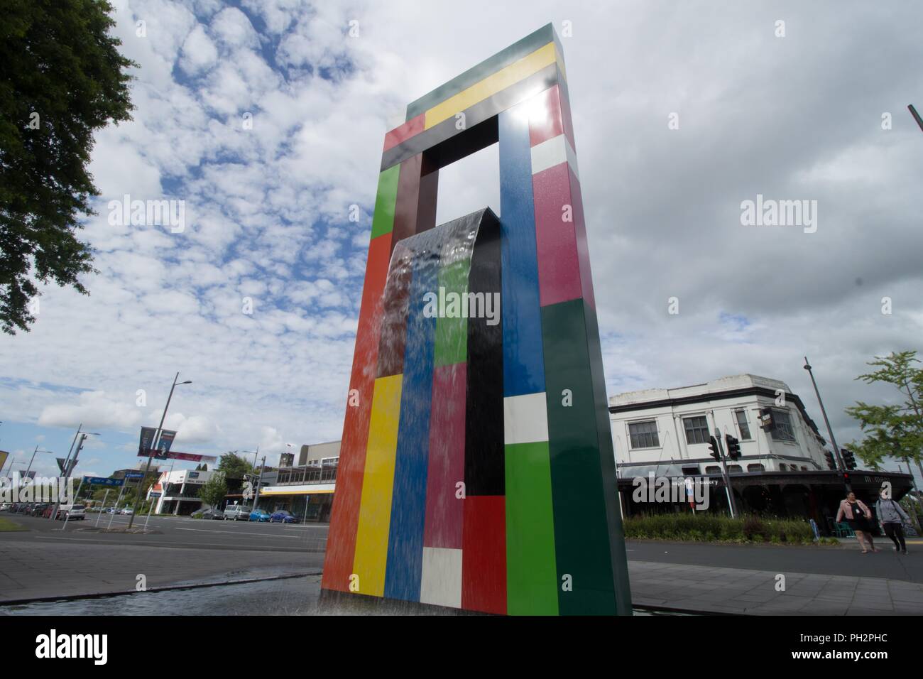 Facade of the Waikato Museum, a regional art museum and cultural center ...