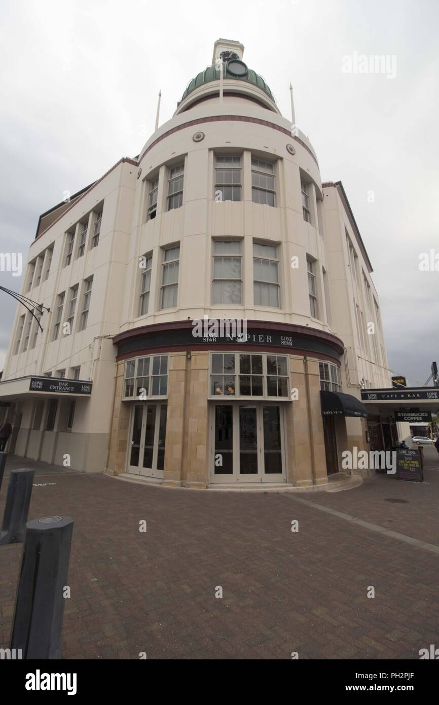Iconic art deco building napier new zealand hi-res stock photography ...