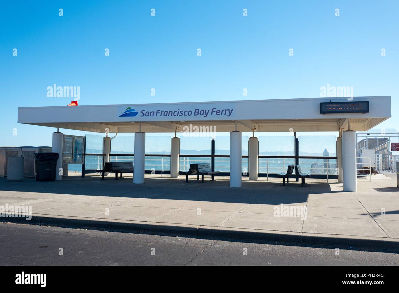 Terminal for the San Francisco Bay Ferry on Bay Farm Island, Alameda ...