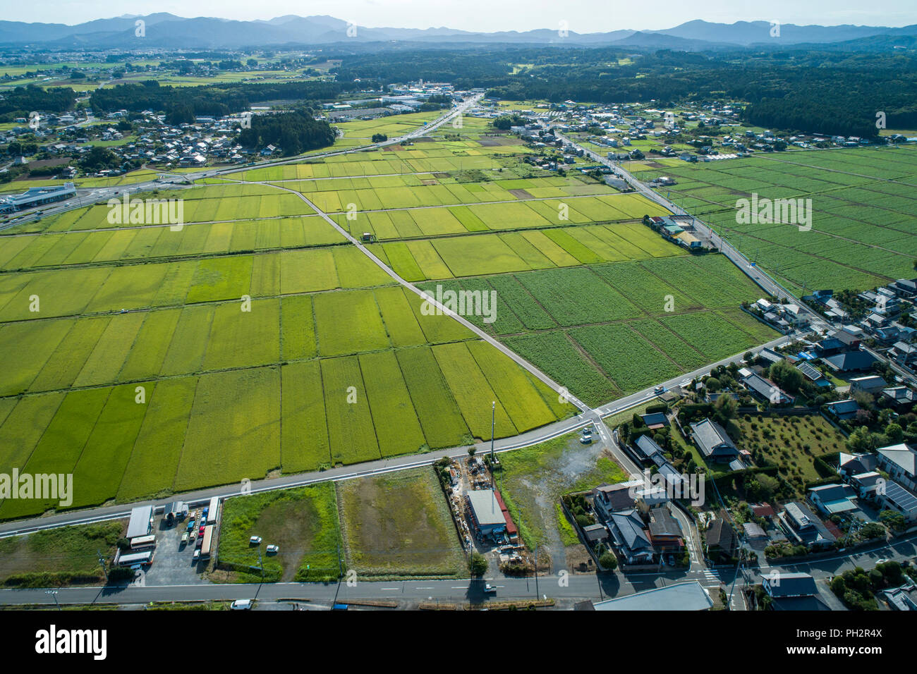 Aerial view around AEON MALL MITO UCHIHARA, Mito City, Ibaraki ...