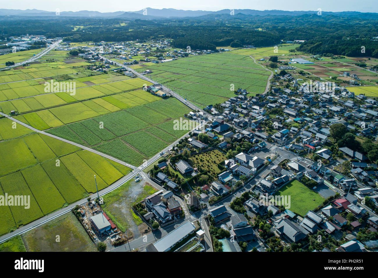 Aerial view around AEON MALL MITO UCHIHARA, Mito City, Ibaraki ...