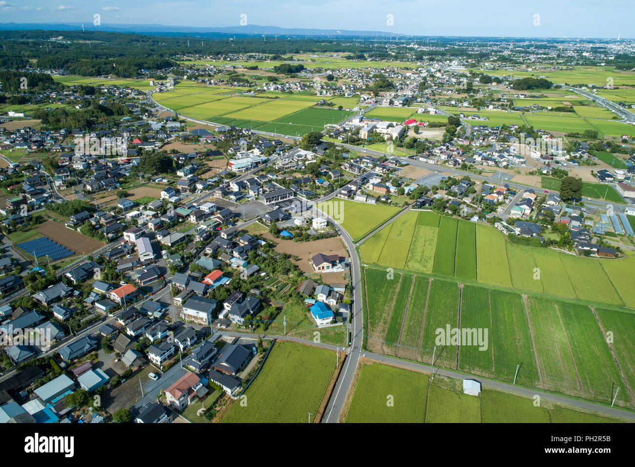 Aerial view around AEON MALL MITO UCHIHARA, Mito City, Ibaraki ...