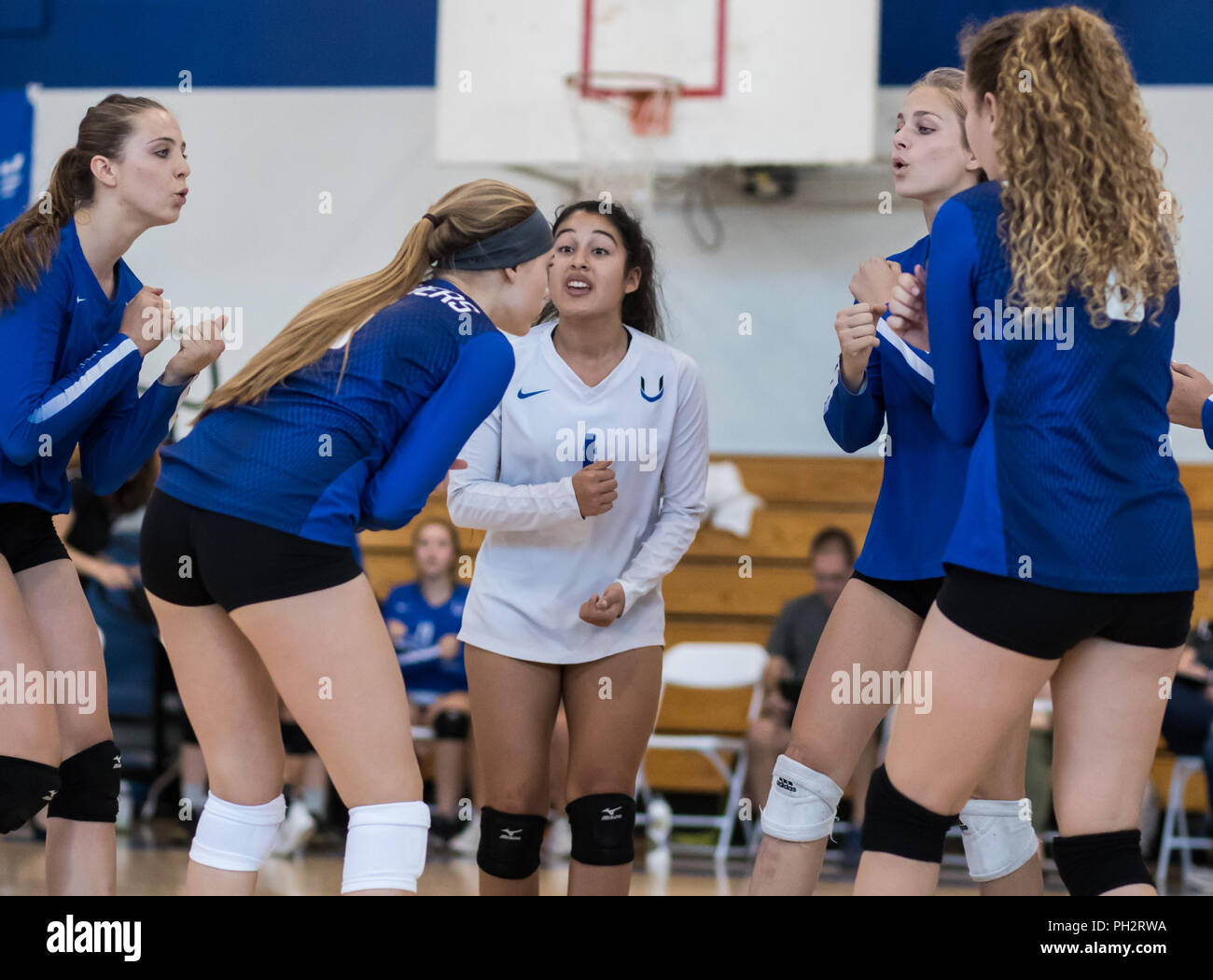 Volleyball action with Pierce High School at University Prep in Redding ...