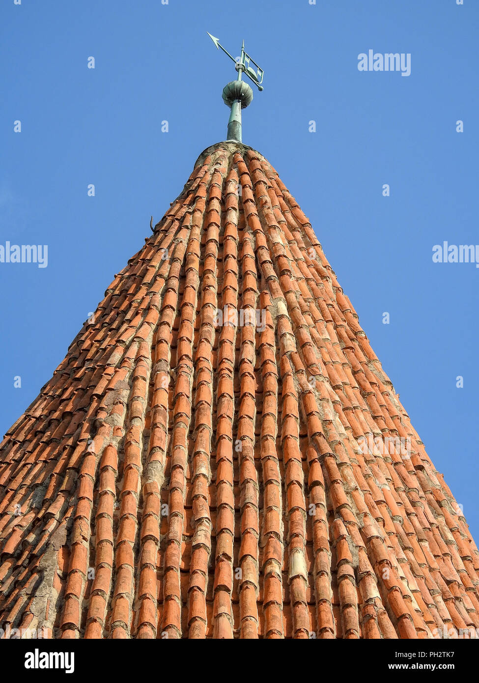 Pointed old rooftop Stock Photo - Alamy