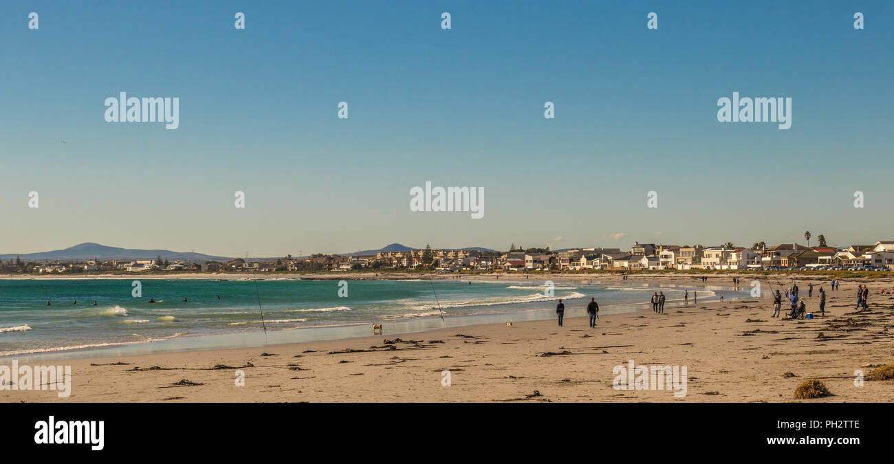 Cape Town, South Africa - the beach at Melkbosstrand a coastal suburb ...