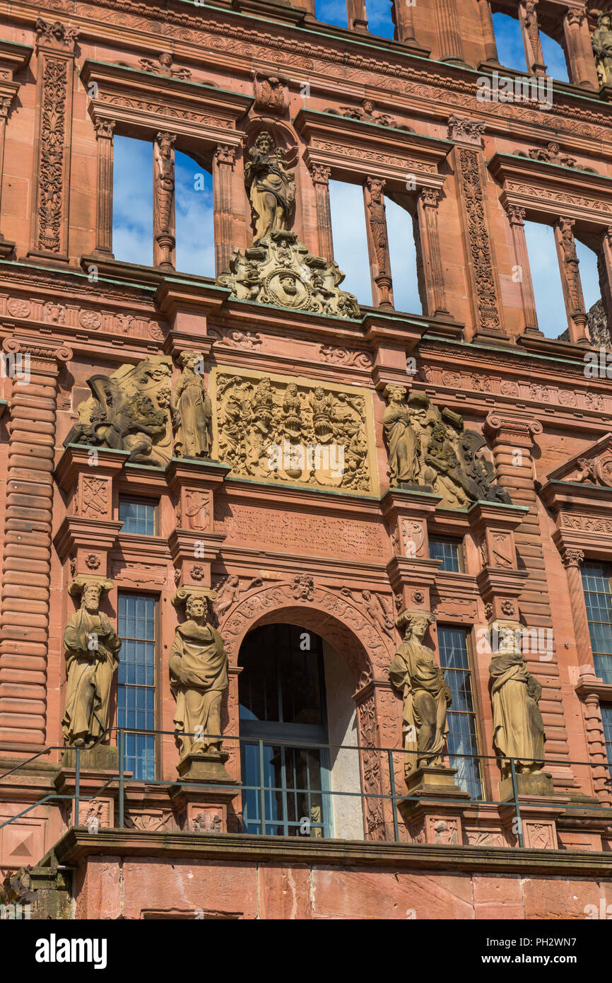 Ottheinrich building, Ottheinrichsbau (1559), Heidelberg Castle ...