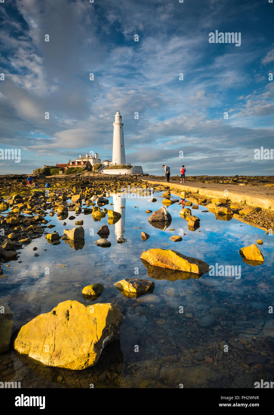 St. Marys lighthouse at Whitley Bay Stock Photo - Alamy